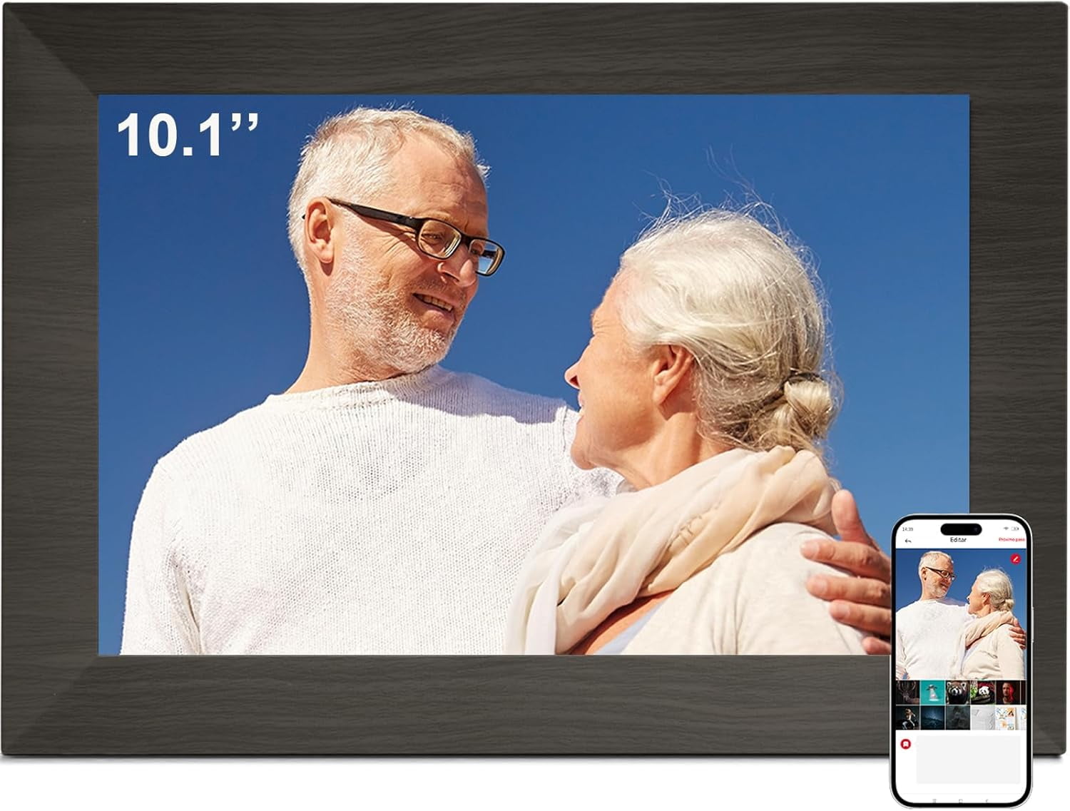 10.1 Inch Digital Picture Frame with 6, 32GB Storage, IPS Touch Screen ...