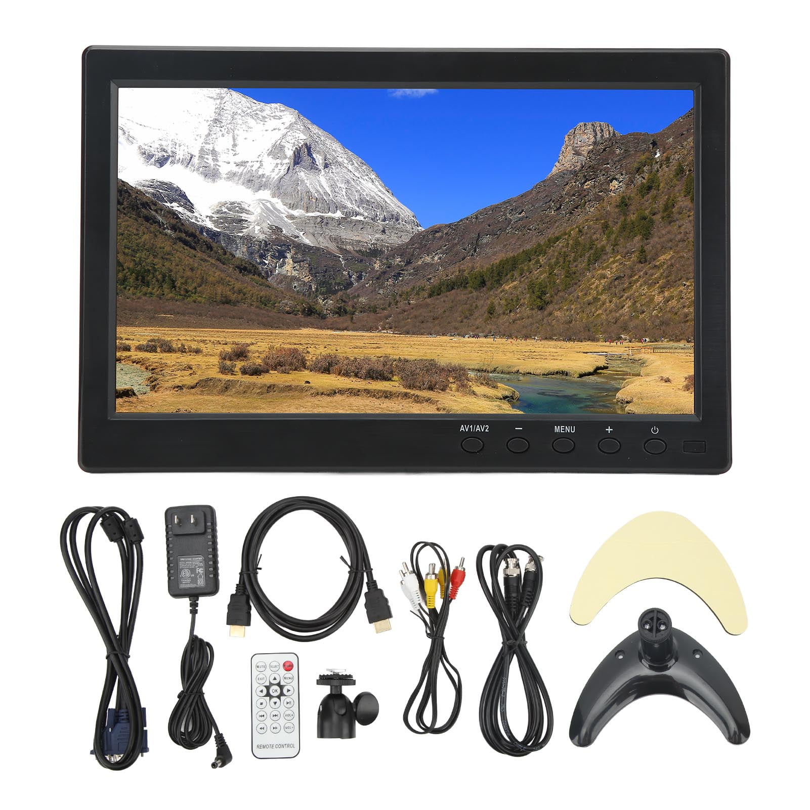 10.1 Inch TFT LCD Monitor Portable HD Color Screen Display with VGA AV ...