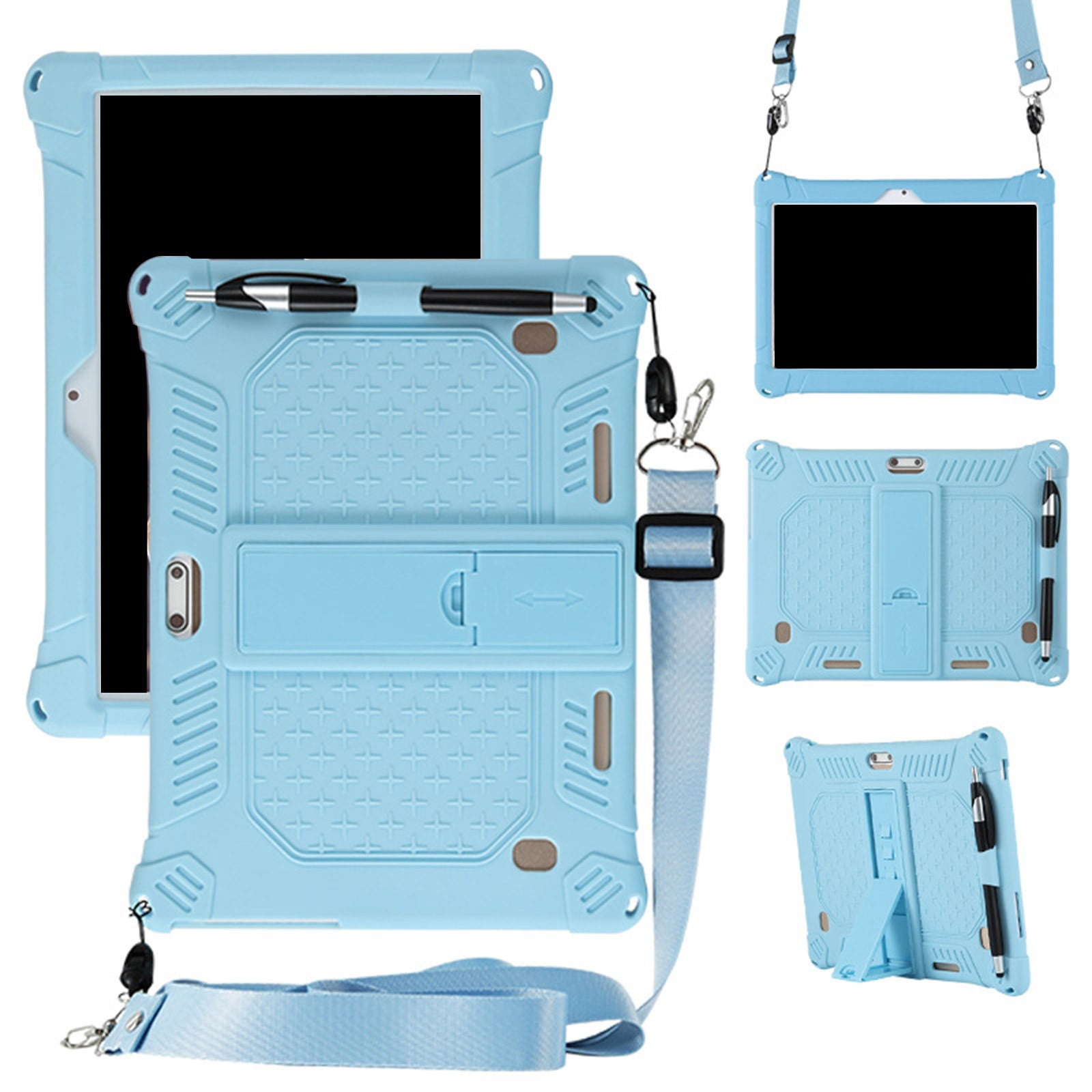 10.1 Inch Tablet Case with Stand, Stylus Pen & Shoulder Strap ...
