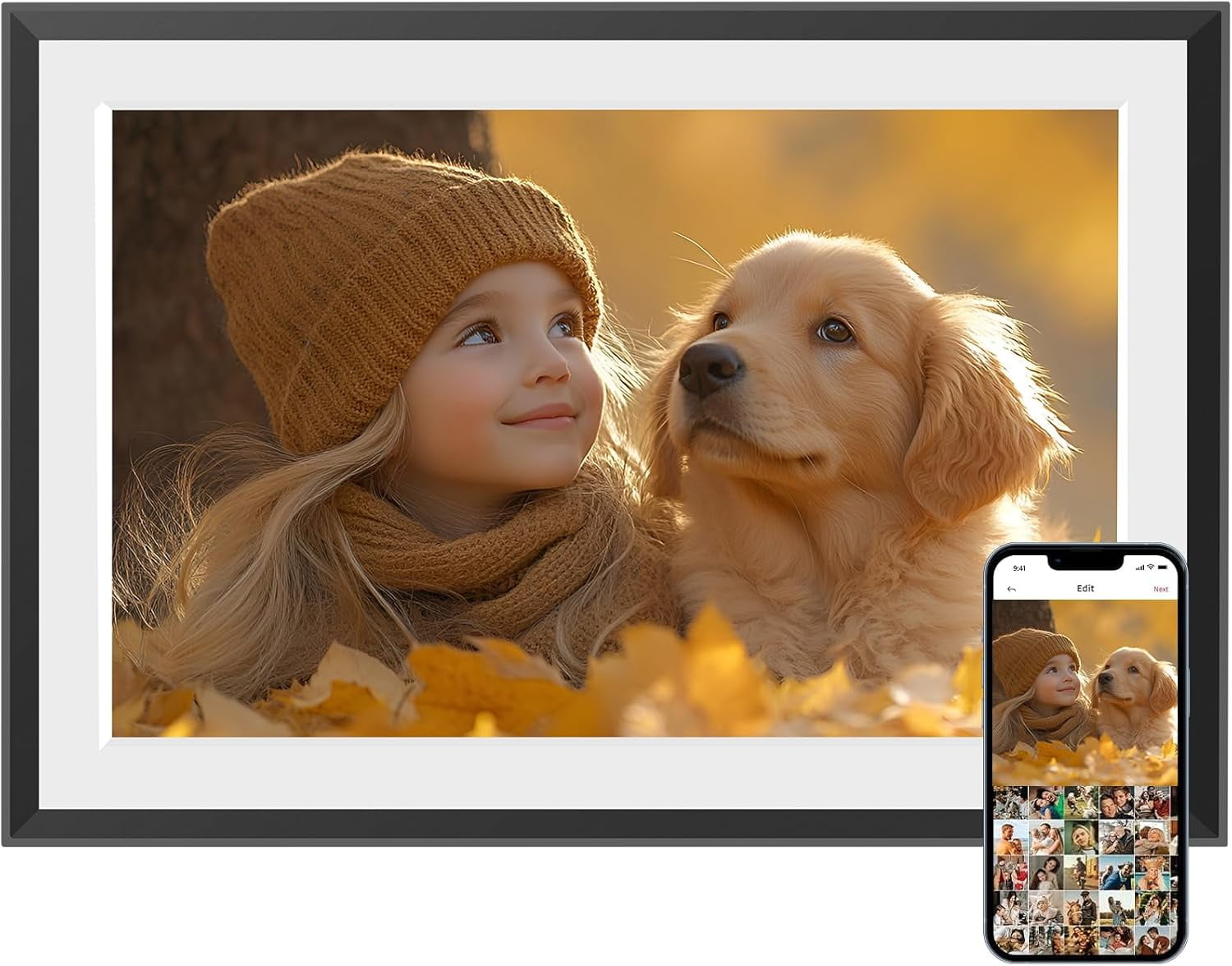 10.1 Inches Digital WiFi Picture Frame, Digital Photo Frame with 32 GB ...