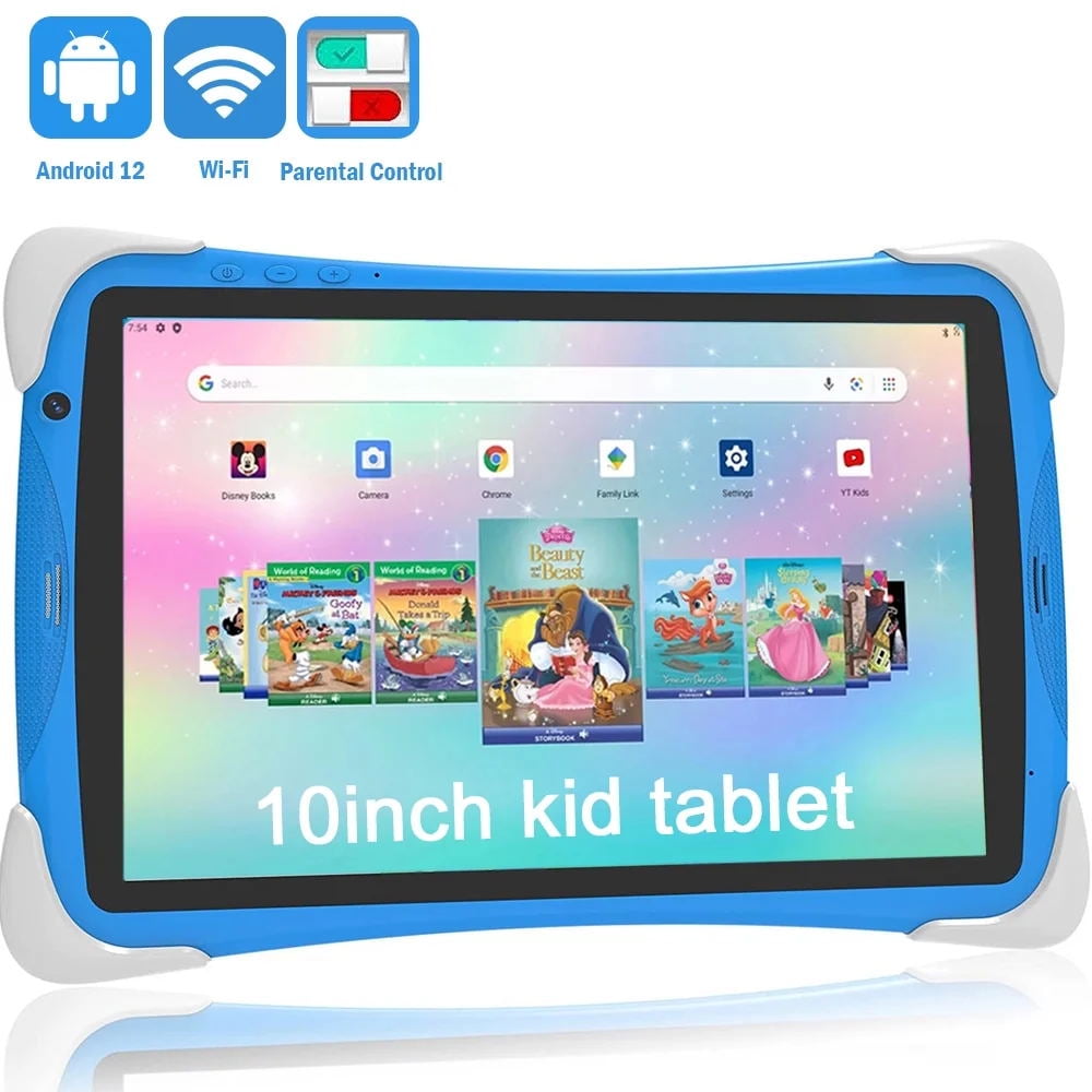 TABURETO Kids Tablet, Android 12, 32GB, Parent Control, Dual Camera ...