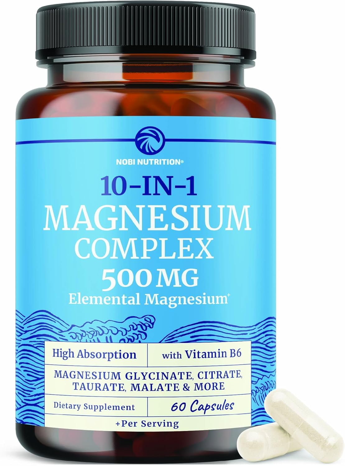 10 in 1 Magnesium Complex Supplement 500MG | Magnesium Citrate, Mag ...