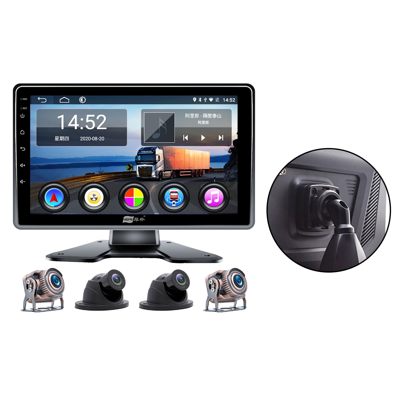 10.1"Monitor DVR Driving Video Recorder Touch Screen GPS for RV Truck ...