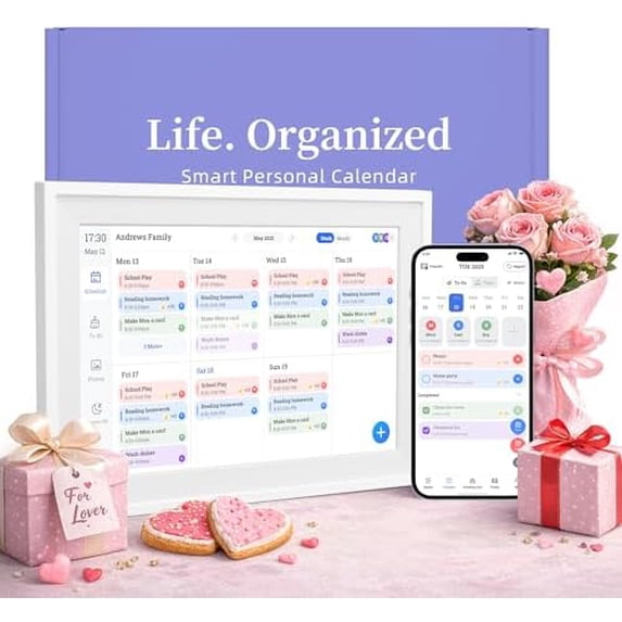 10.1’’ Smart Digital Calendar with Interactive Touch Screen, HD Display ...