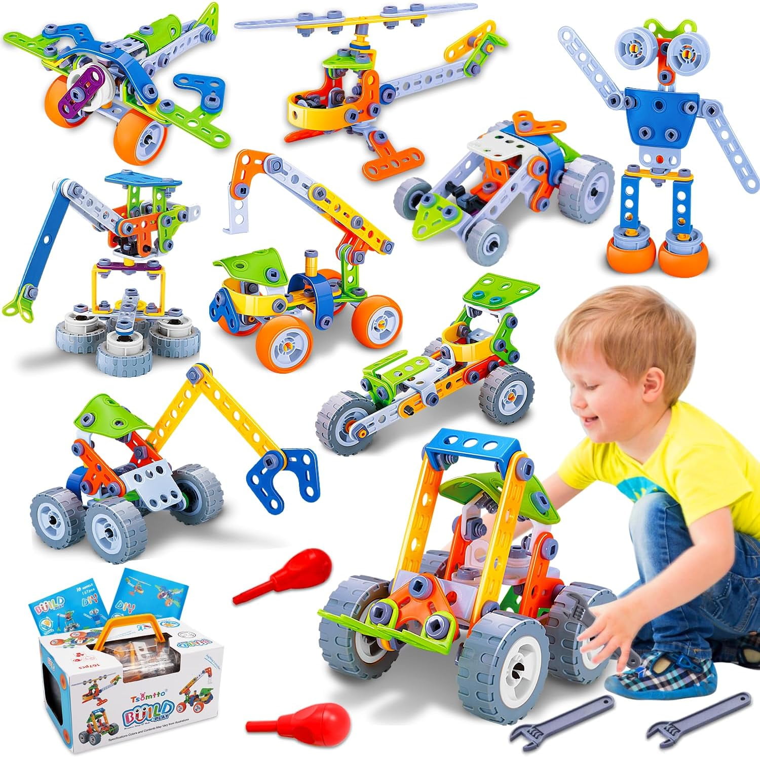 10 in 1 Toys for 4 5 6 7 8+ Year Old Boy Girl Birthday Gifts Building ...