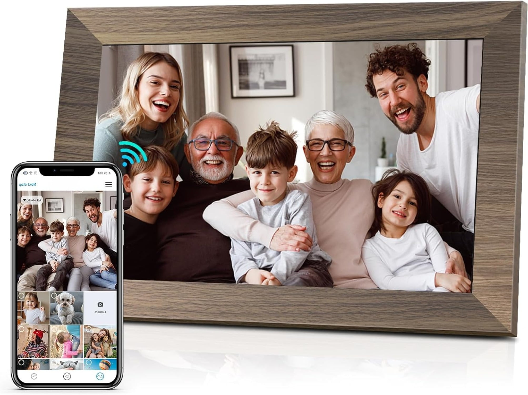 10.1 WiFi Digital Picture Frame, IPS Touch Screen Smart Cloud Digital ...