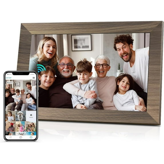 10.1 WiFi Digital Picture Frame, IPS Touch Screen Smart Cloud Digital ...