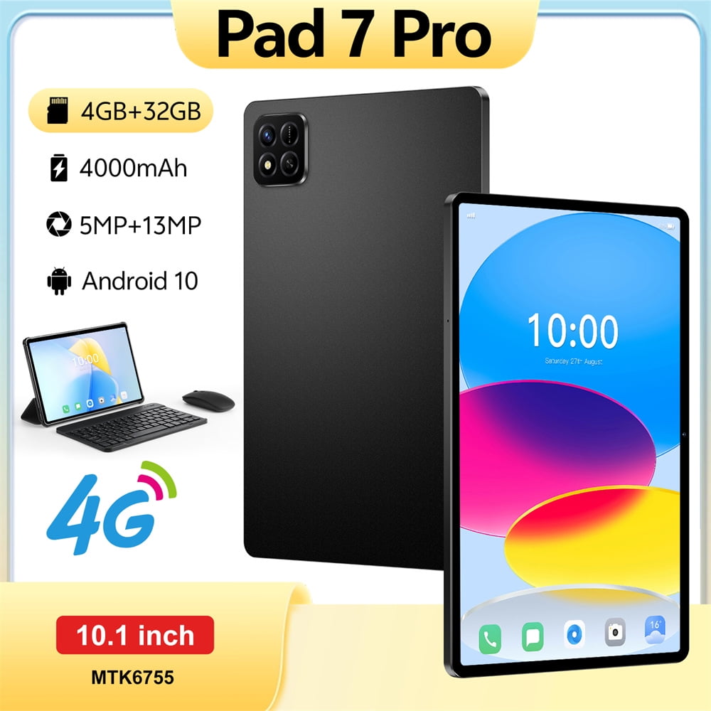 10.1 inch Android 14 Tablets, Quad Core Processor (2+2) 4GB RAM 32GB ...