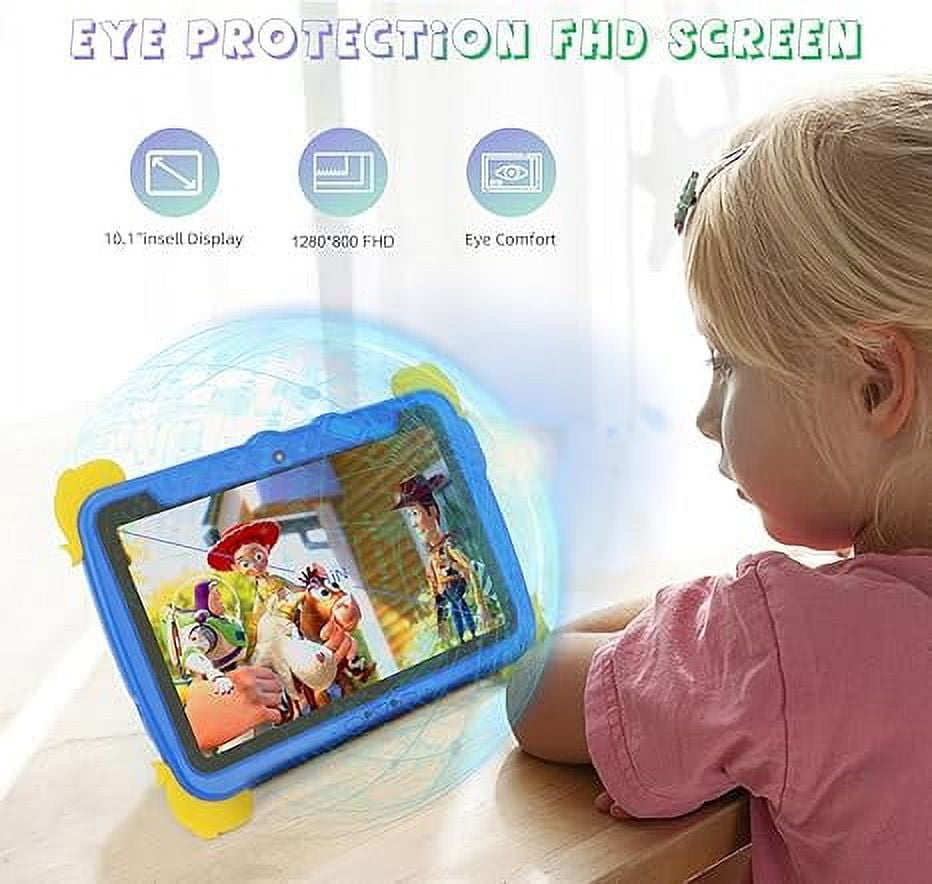 10.1 inch Kids Tablet, Android 12 WiFi Tablet for Kids Ages 3-12, 4GB ...