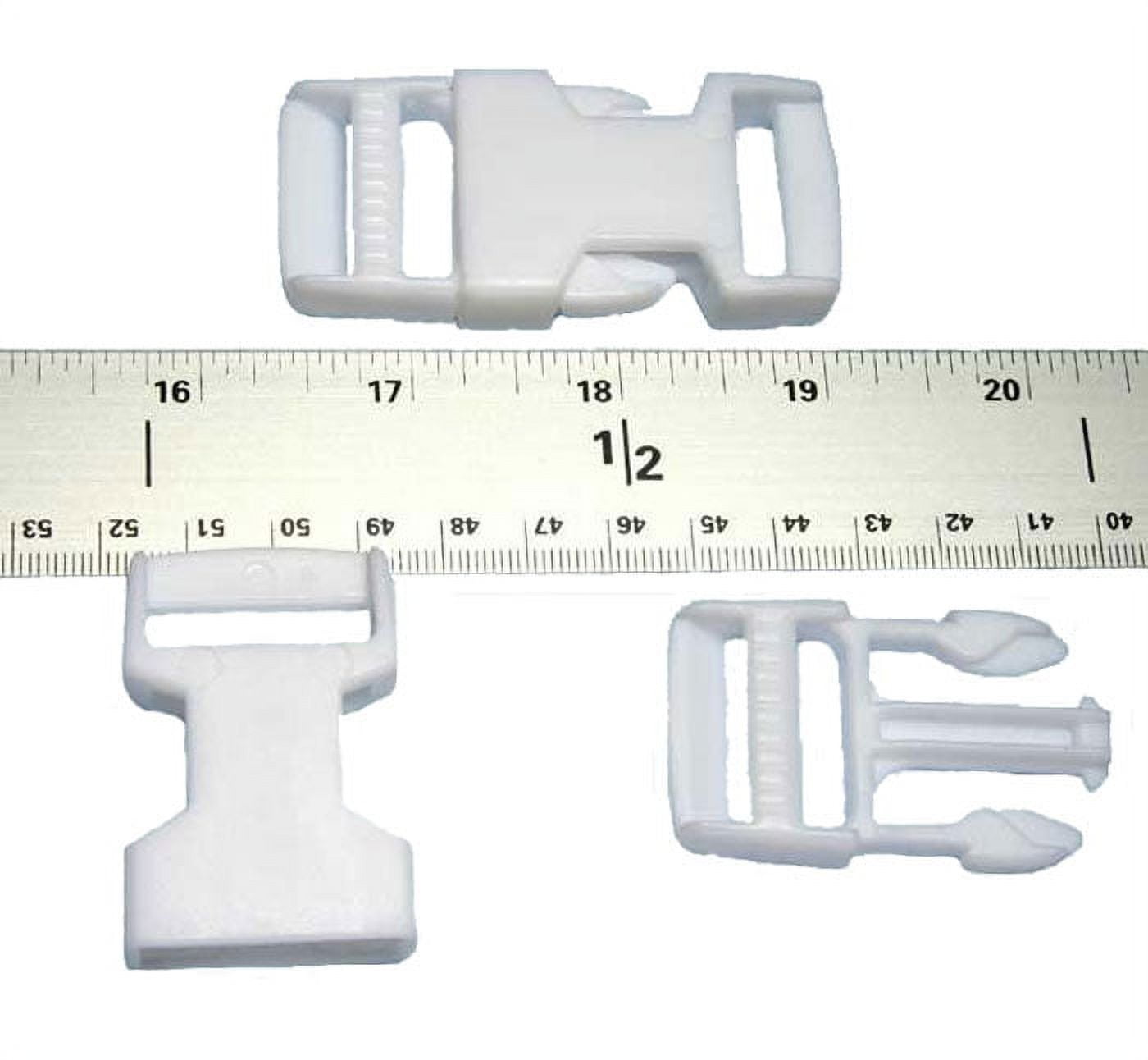 10 - 1 inch White Side Release Plastic Buckles - Walmart.com