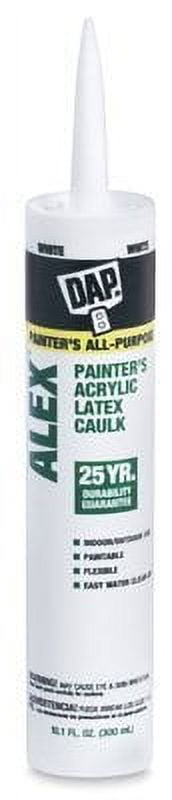 10.1 oz Dap 18065 White Alex Painters Acrylic Latex Caulk Pack of 12 ...