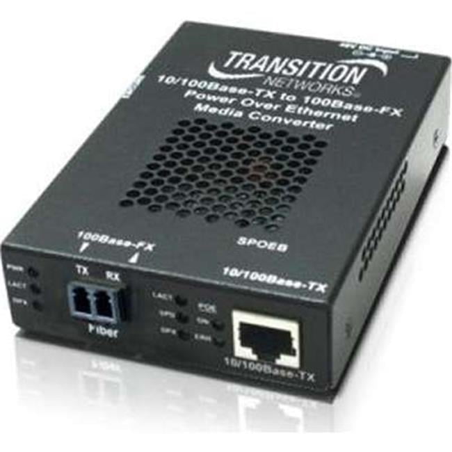 10-100-1000BTX RJ45 PoE to 100Base-FX MM Transceiver - Walmart.com