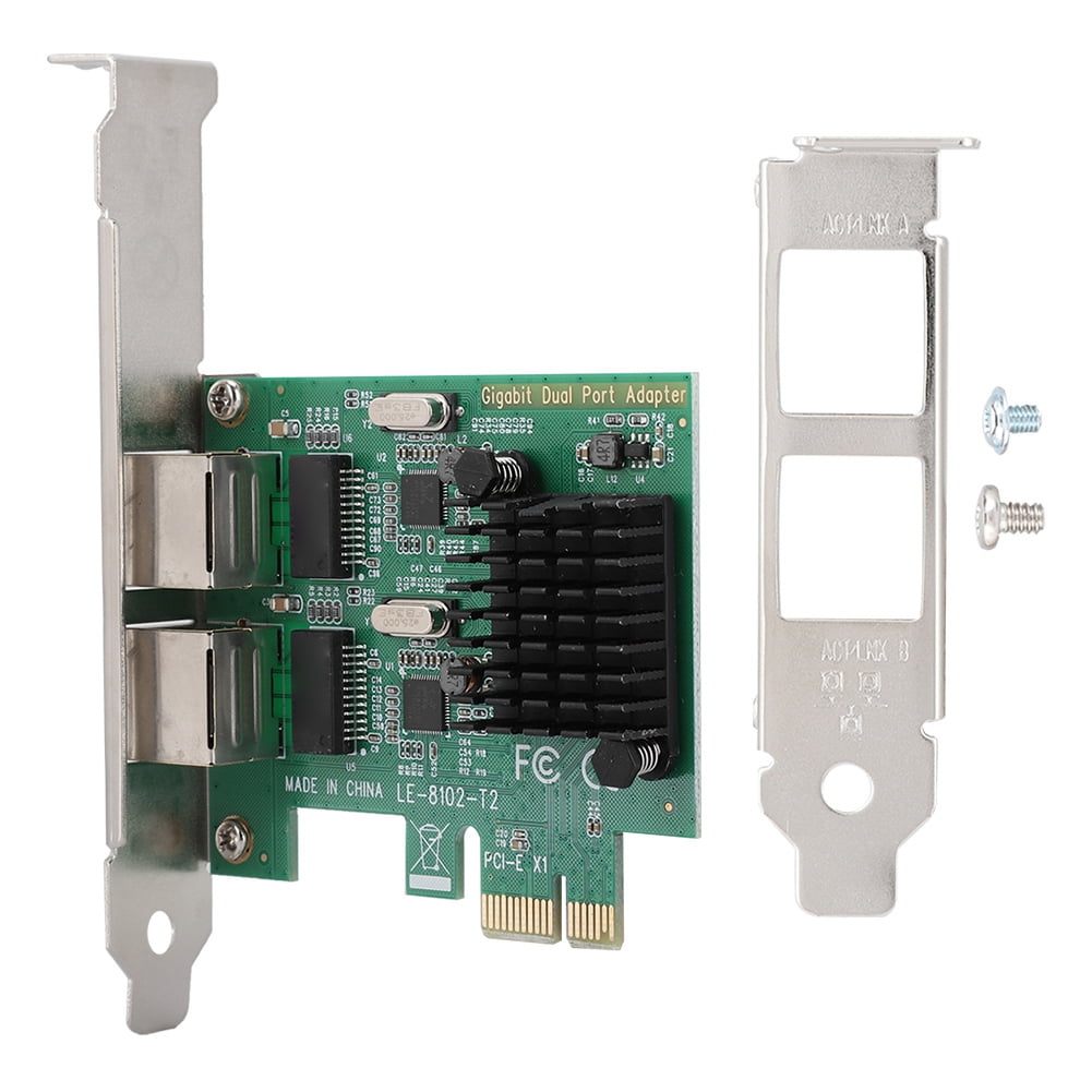 10/100/1000Mbps RJ-45*2 Dual port PCI-Ex1 GigabiT network Card for 8102 ...