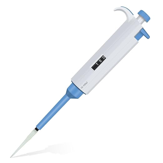 10-100μL Single Channel Pipette, Adjustable Variable Volume ...