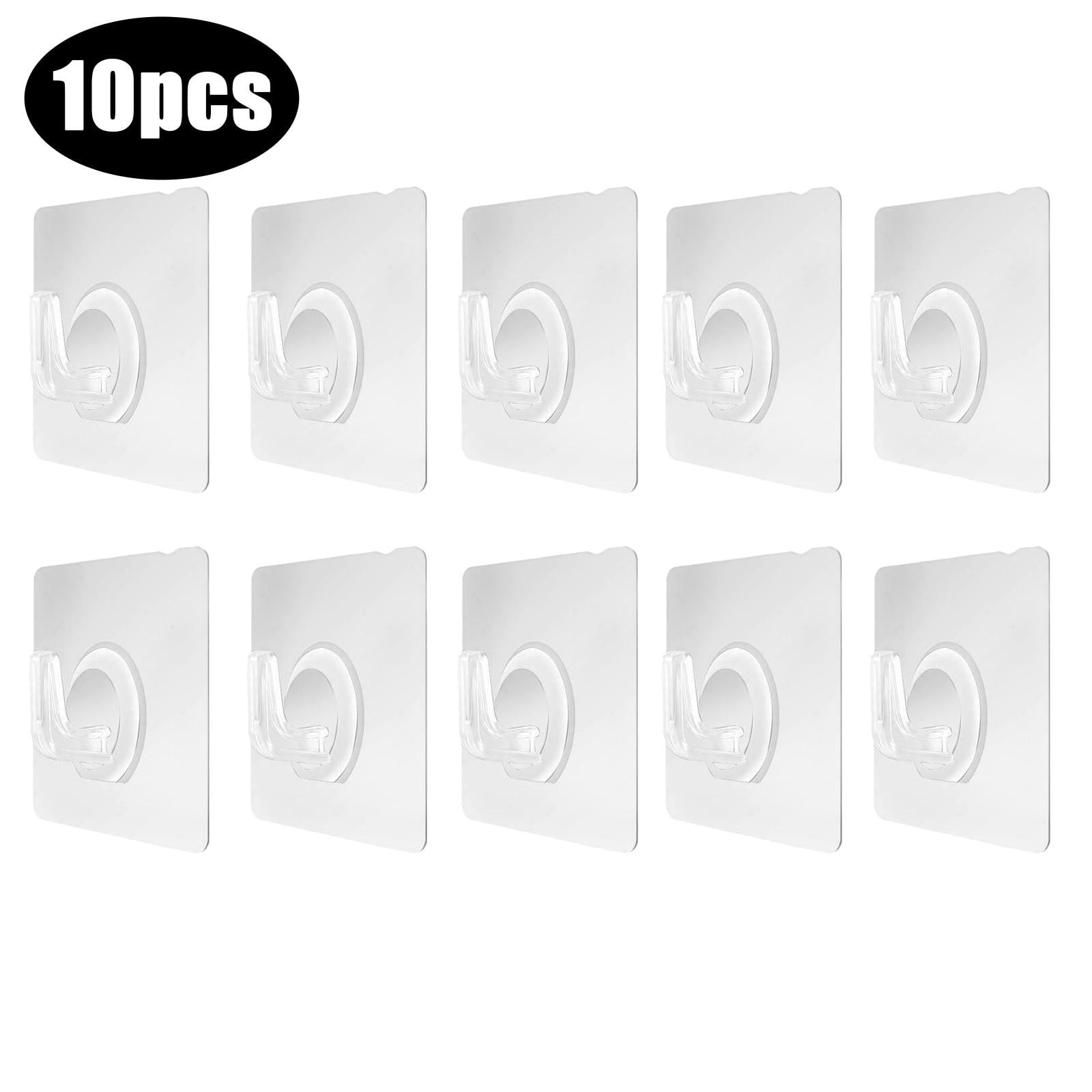 10-100 Self Adhesive Strong Sticky Hooks Heavy Duty Wall Seamless Hook ...