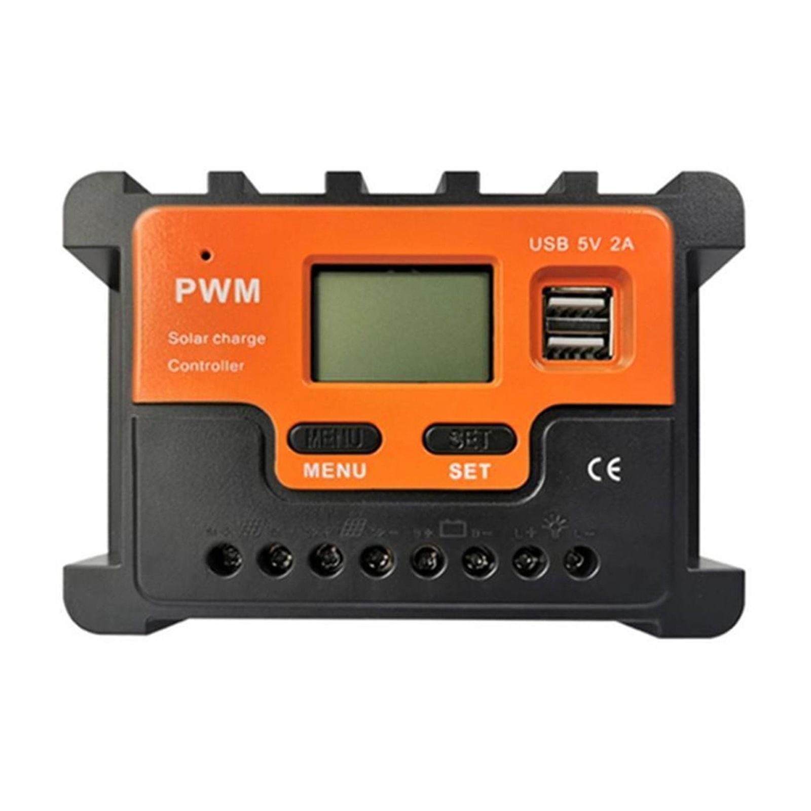 10-100A Solar Charge Controller Solar Panel Controller With Dual USB Solar Regulator 12V/24V ...