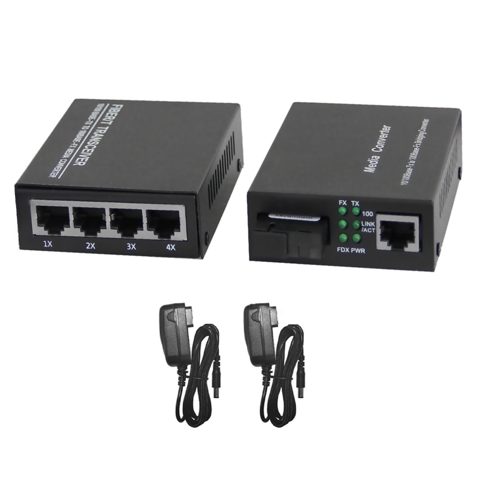 10/100M Ethernet Media Converters with 1 and 4 RJ45 Ports for High ...