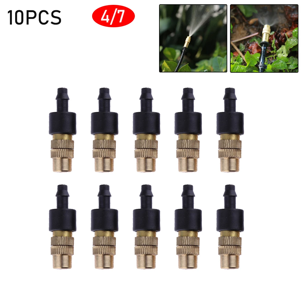 10-100pc 4/7 Dripper Drip Head Adjustable Brass Sprinkler Head ...
