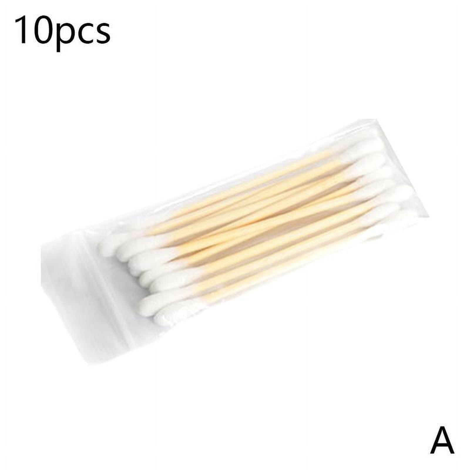 10/100pc Bamboo Cotton Swabs Double-head Wood Sticks Disposable Swab ...