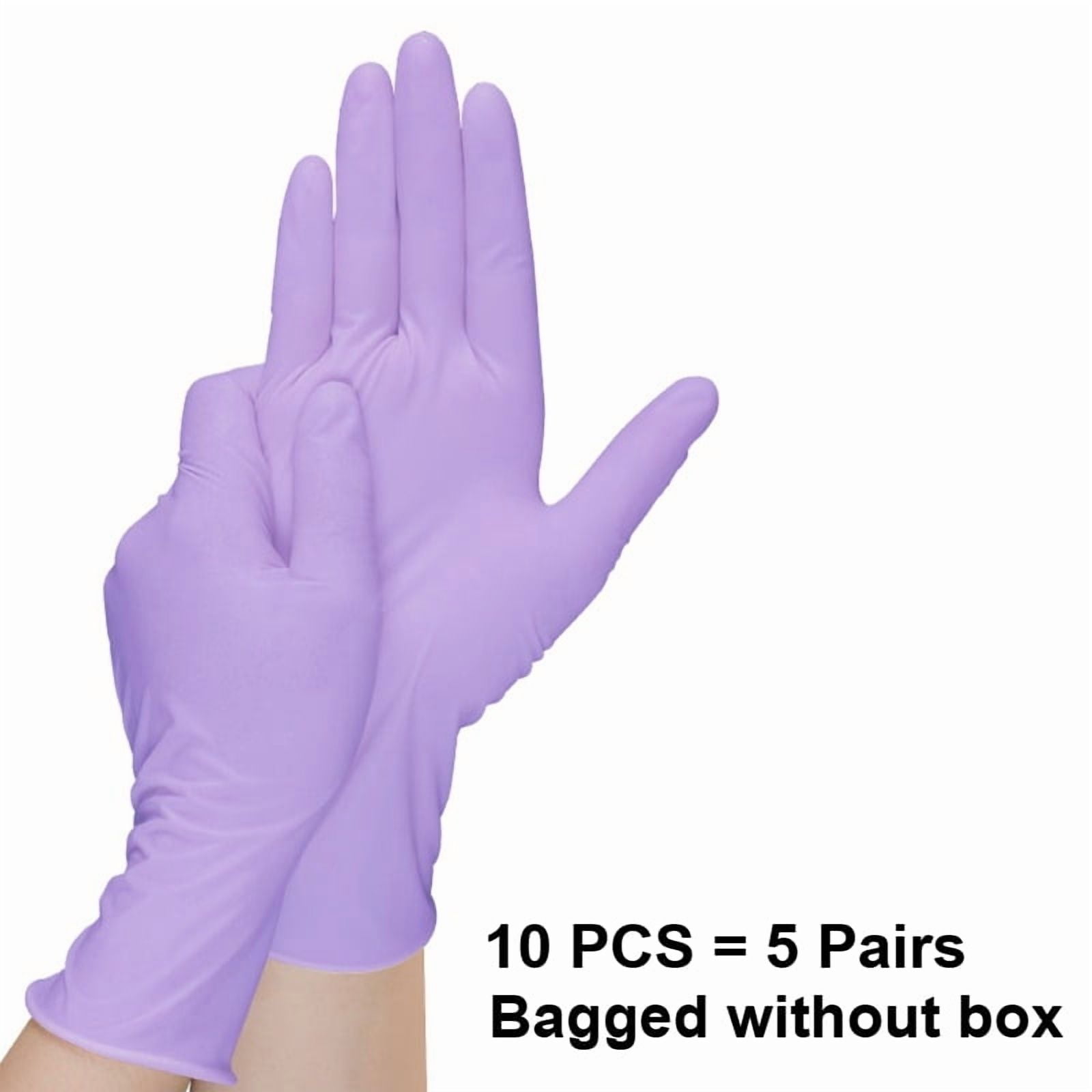 10-100pcs Disposable Purple Nitrile Gloves Latex Free Waterproof ...