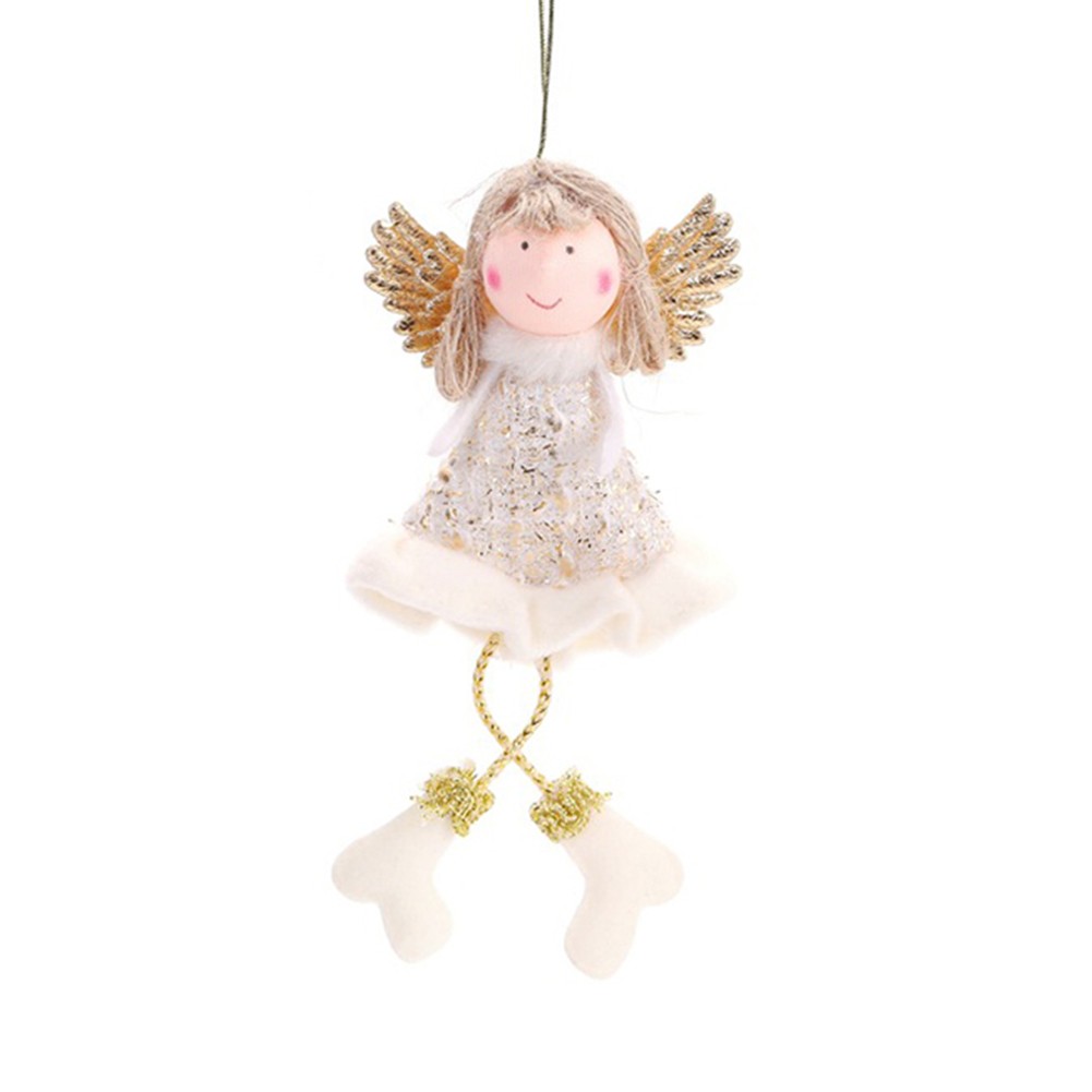 10*10Cm Christmas Plush Angel Doll Pendant Cartoon Cute Wings Girl Doll ...