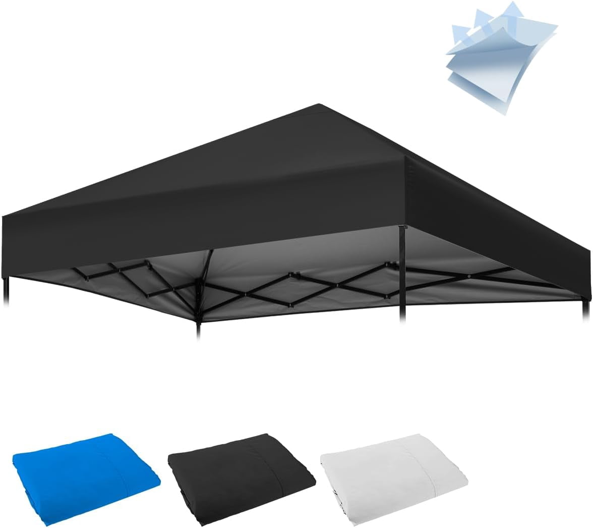 10×10FT Canopy Tent Replacement Top, Instant Pop Up Canopy Straight Leg ...