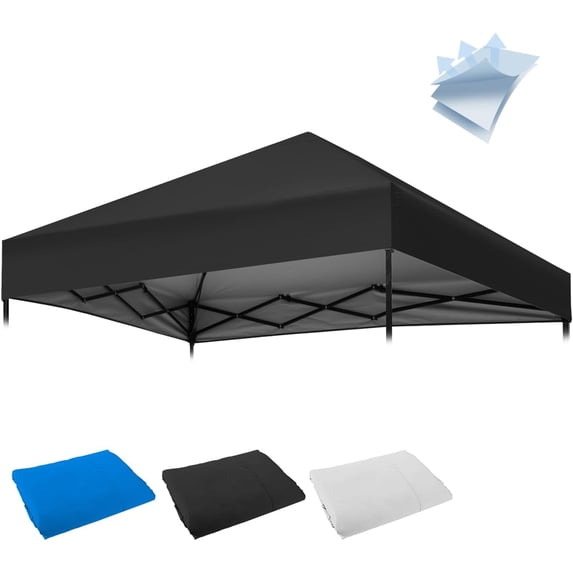 10×10FT Canopy Tent Replacement Top, Instant Pop Up Canopy Straight Leg ...