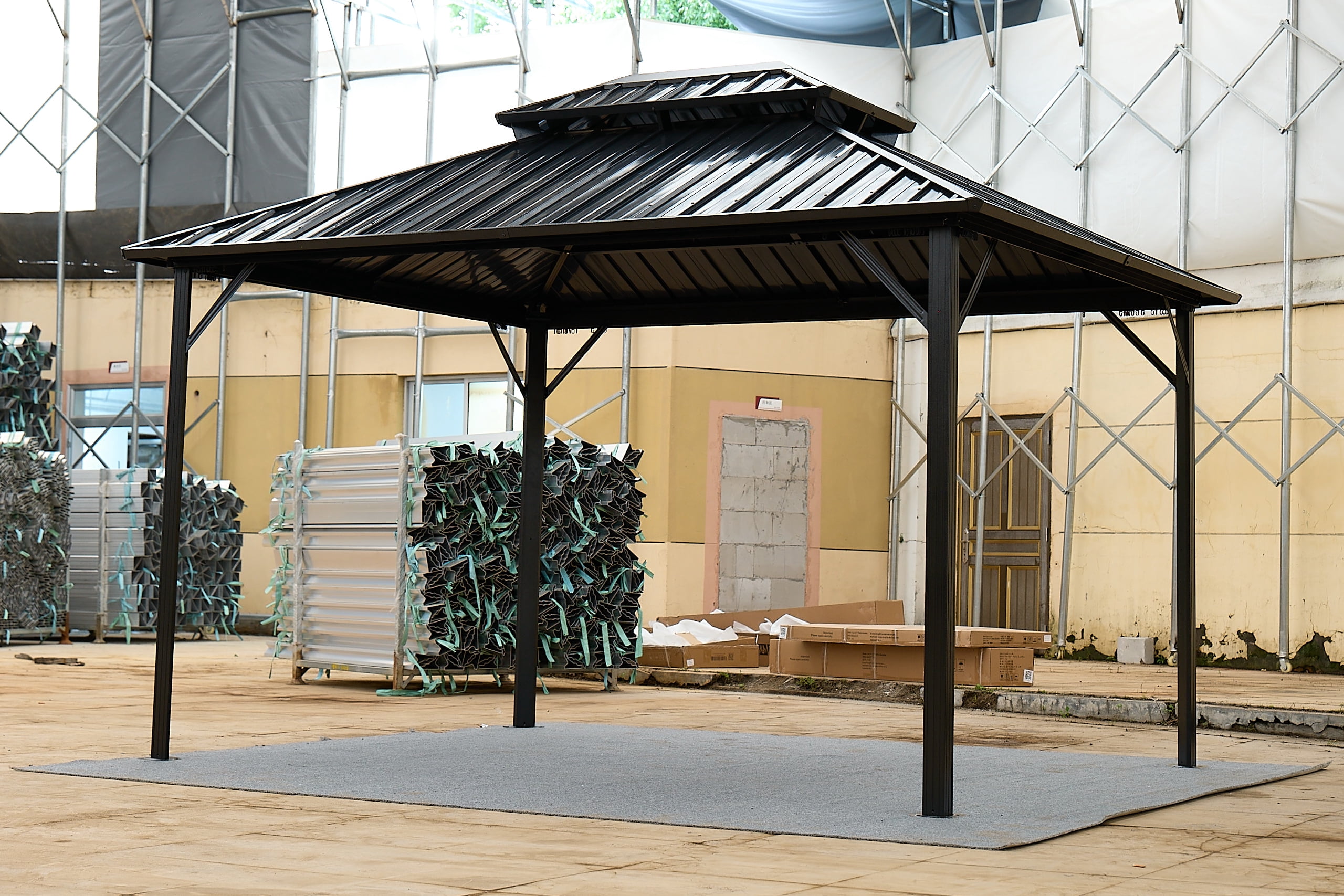 10*10FT patic gazebo,aluminum gazebo with steel canopy,Outdoor ...