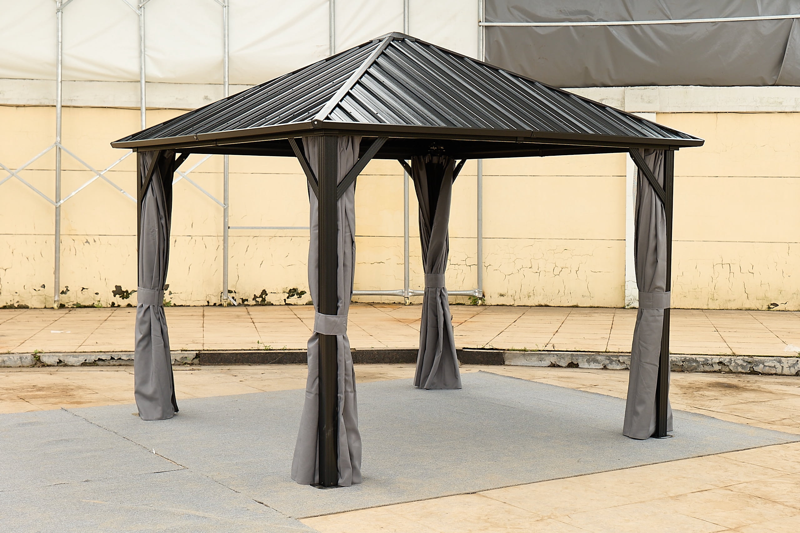 10*10FT patic gazebo,aluminum gazebo with steel canopy,Outdoor ...