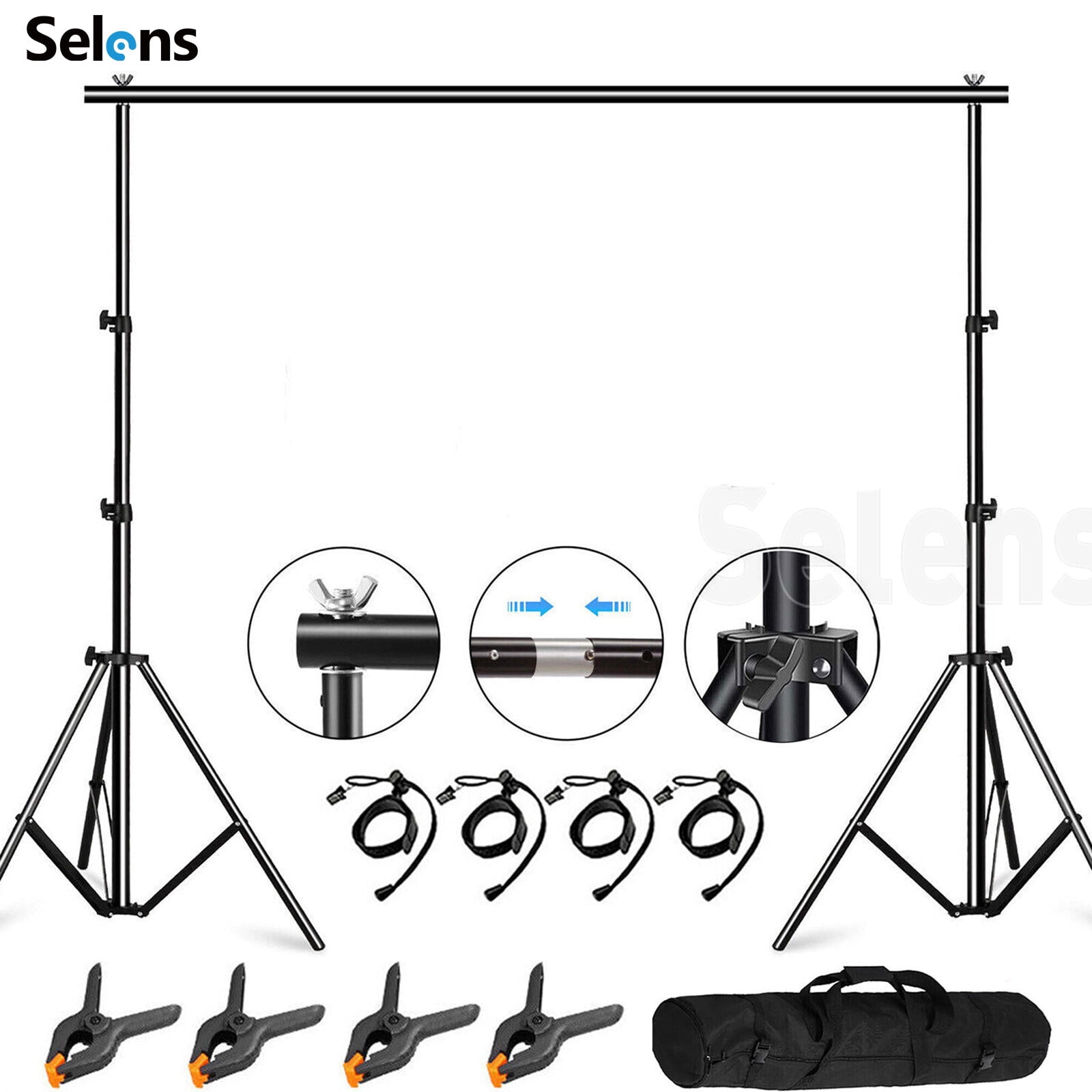 10×10ft Heavy Duty Large Backdrop Stand Kit Background Studio ...