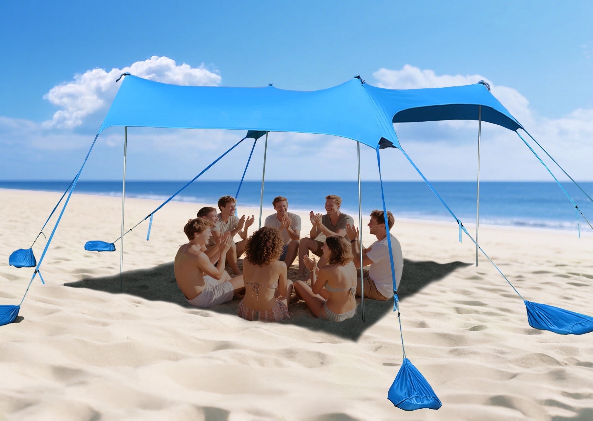 Easierhike, 10'x10' Beach Tent Sun Shelter, UPF50+ Windproof with ...