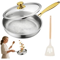 Titanium Pan, Titanium Frying Pan with Lid, Pure Hammered Titanium Pans ...