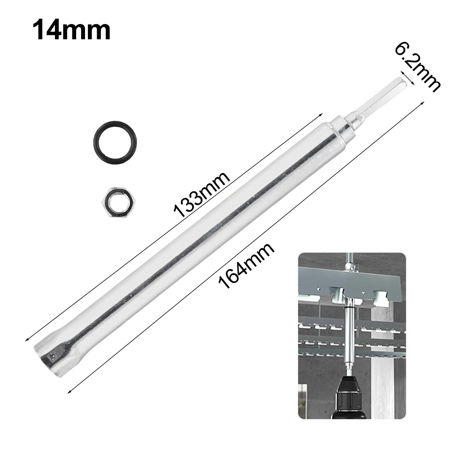 10/12/13/14/17Mm Ceiling Leveling Socket Extended Hollow Nut Hexagonal ...