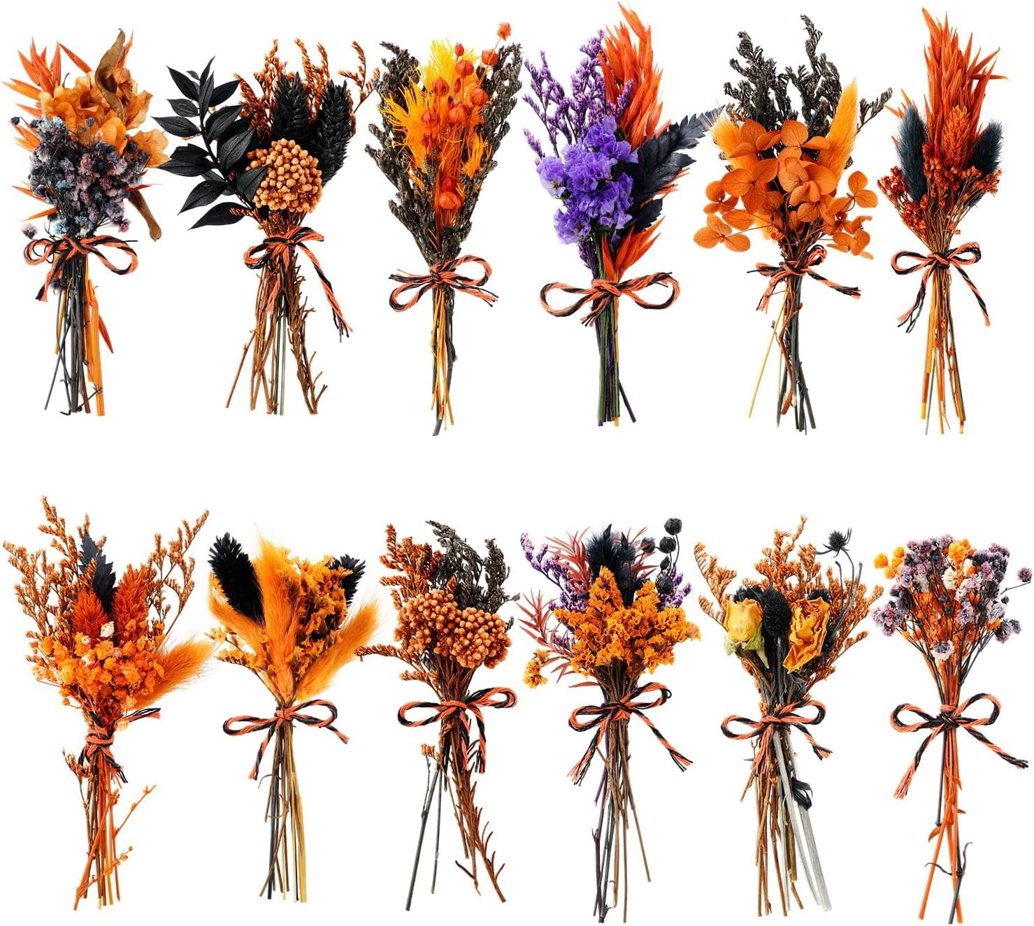 10/12/24/36 Pack Mini Dried Flowers for Vase Wedding Various Mini ...