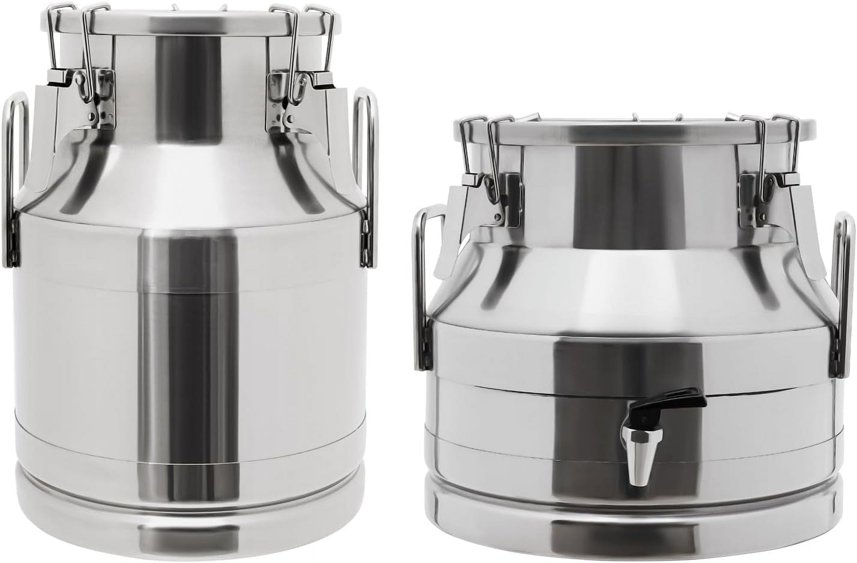 10/12/40L Stainless Steel Milk Can Drink Dispensers Bucket Wine Pail ...