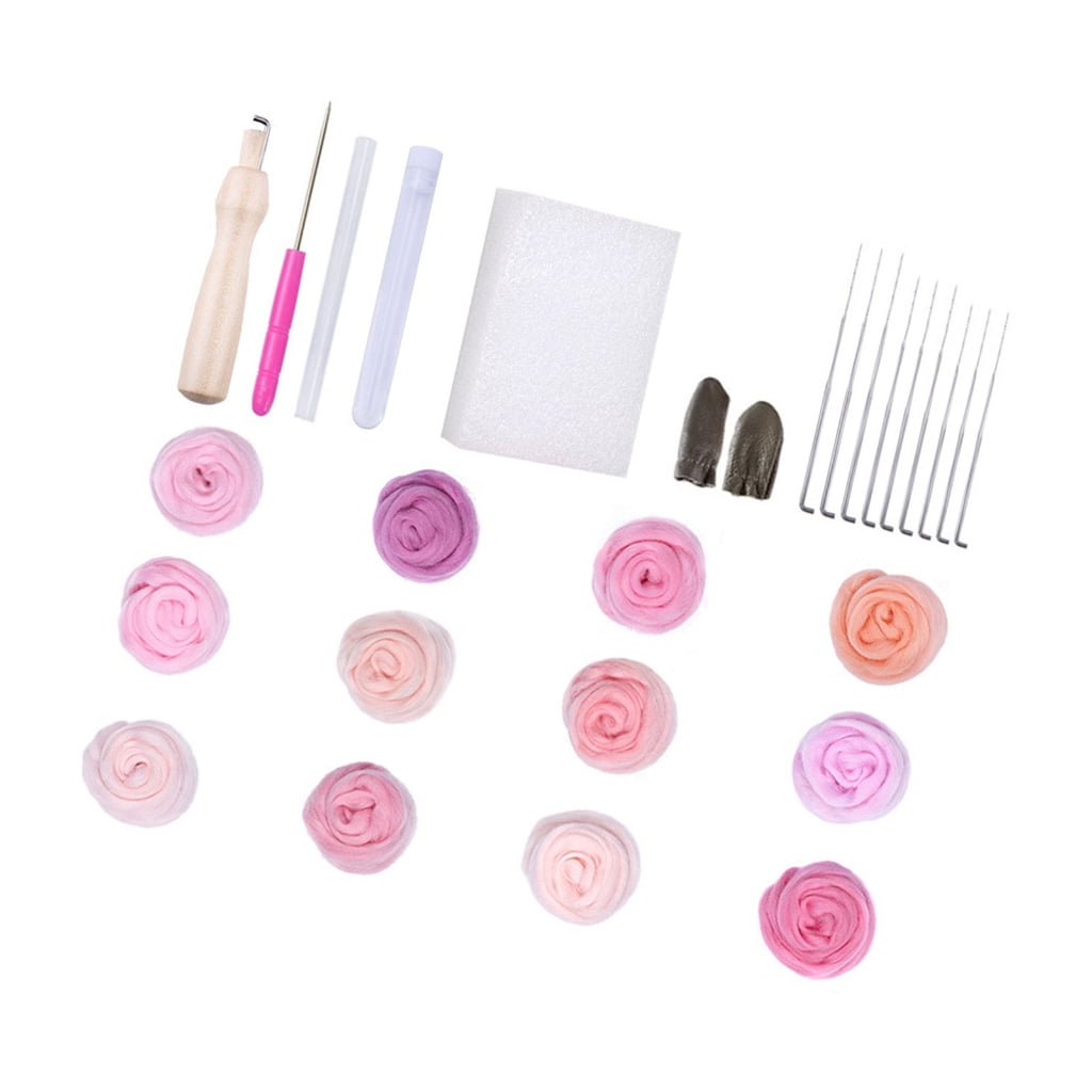 10/12 Color Craft Wool Felted Set Needle Felting Set with Felting ...