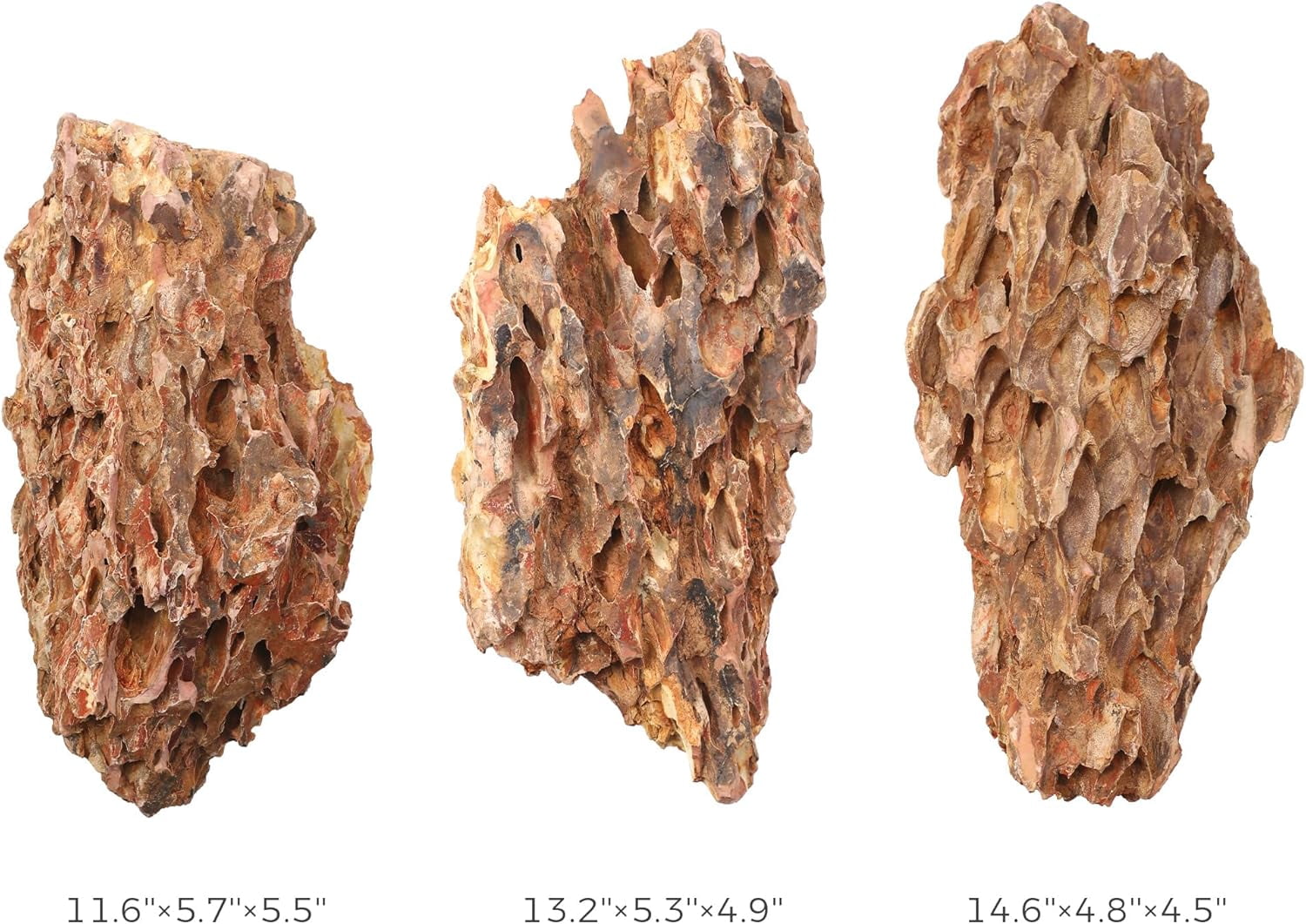 10-12 Inches Natural Dragon Stone 3 PCS Extra Large Aquarium Rocks for ...