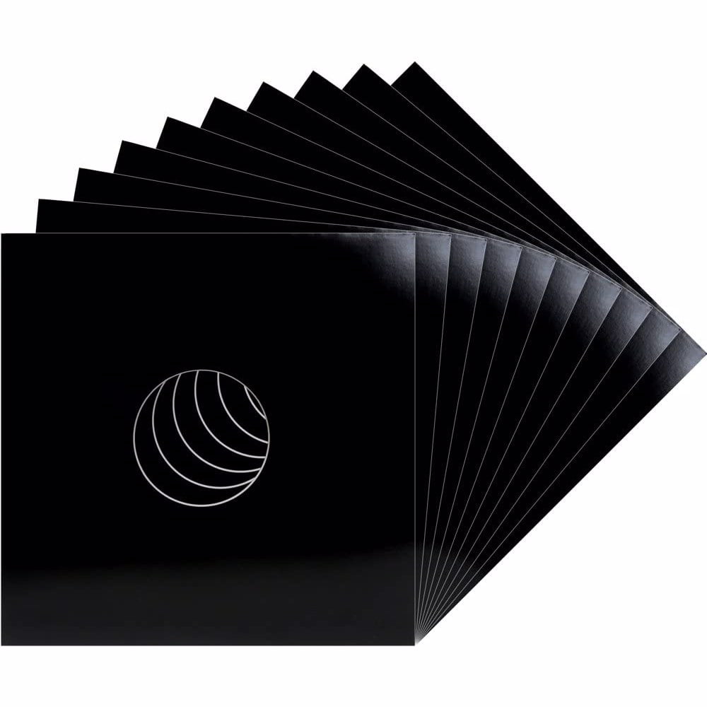 (10) 12" Record Jackets - BLACK (Glossy Finish) - With Hole - #12JWBKHH ...