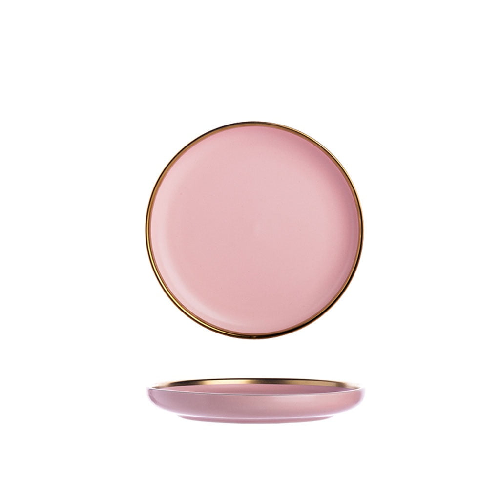 10.12 inch Ceramic Dinner Plate Elegant Matte Round Dessert Plate for ...