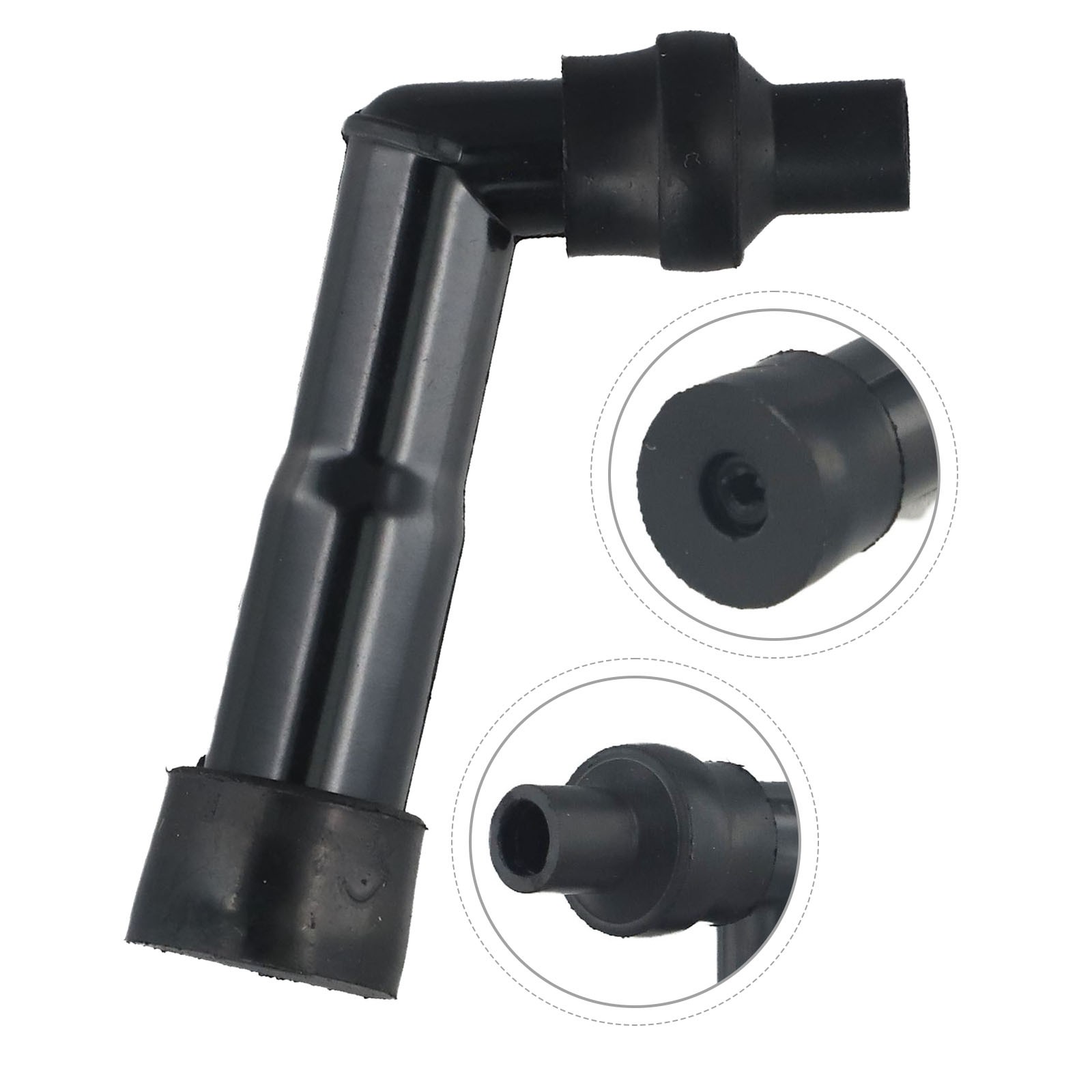 10-12mm Motorcycle Plug Cap / Resistor Cover XD05F-R 102 Degree Black ...