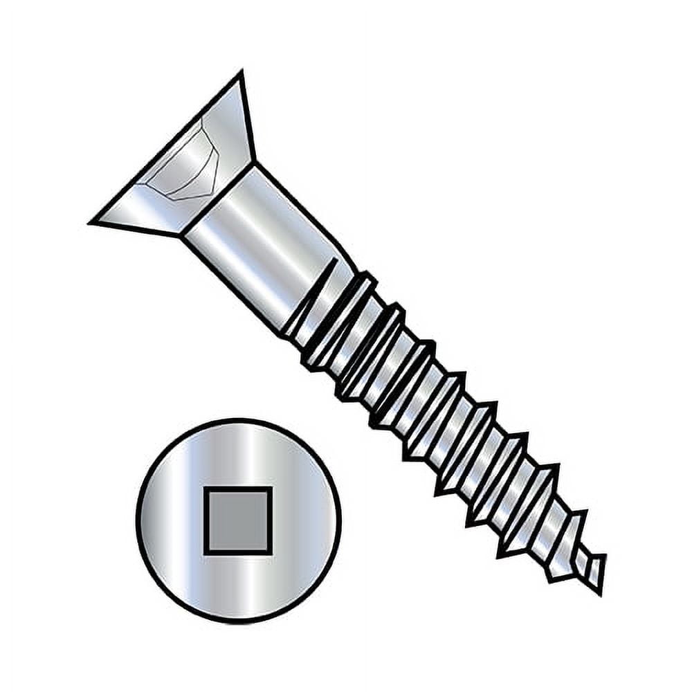 10-13X2 3/4 Square Recess Flat Head Full Body Wood Screw 2/3 Thread ...