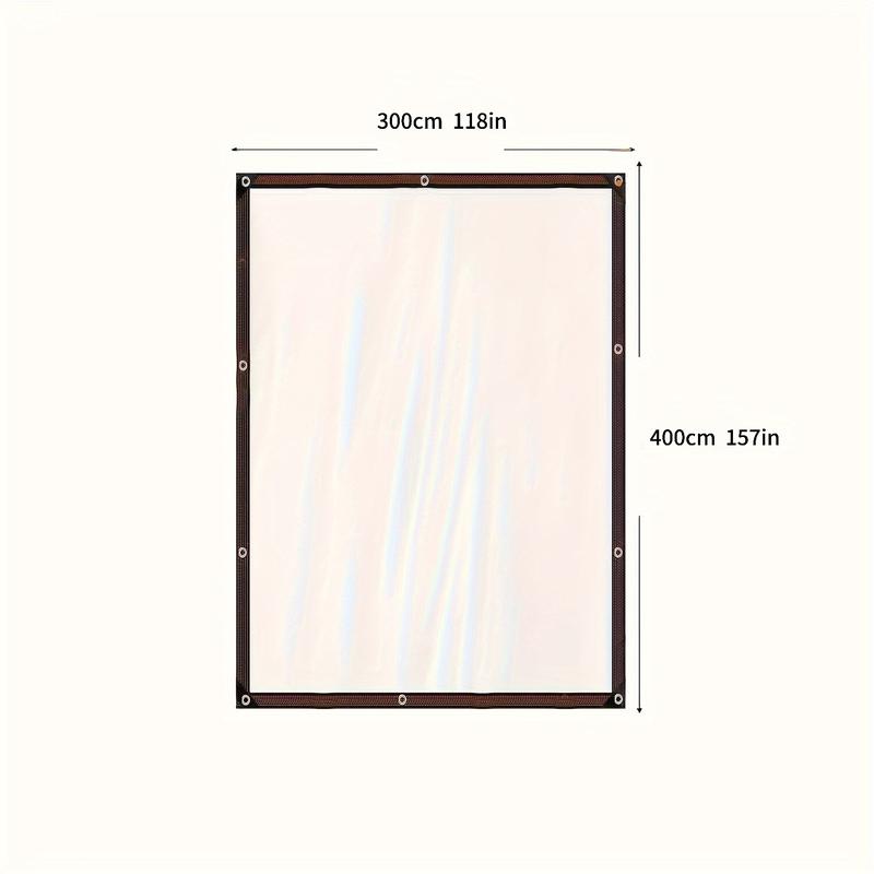 10×13ft Translucent Clear Waterproof Tarp - Anti-Aging Sun & Rain ...