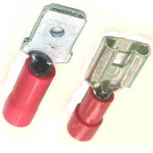10-141P - QUICK CONN M/F RED 0.250IN 22-18 AWG 6.35X.8MM 5M+5F PER PKG ...