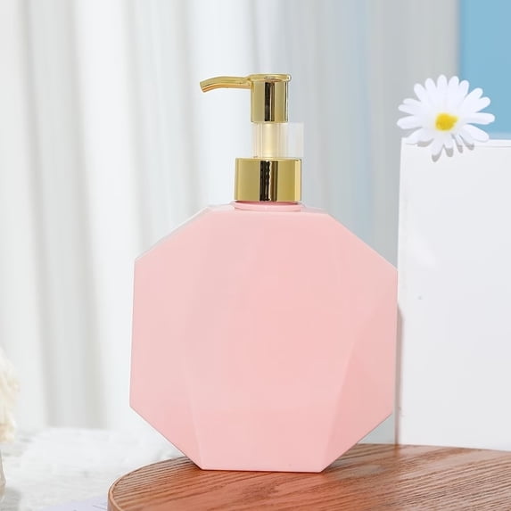 10.14oz Refillable PET Polygonal Portable Soap Dispenser - Stylish Pump ...