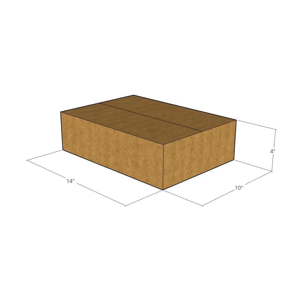 14x10x4 Kraft Brown Corrugated Shipping Boxes, 32 ECT Single-Wall, Qty ...