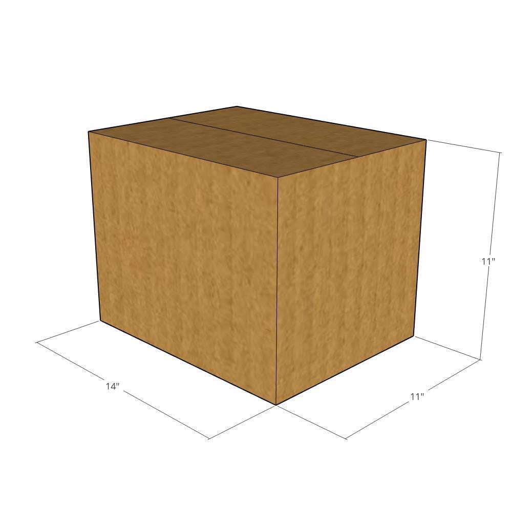 14x11x11 Kraft Brown Corrugated Shipping Boxes, 32 ECT Single-Wall, Qty ...