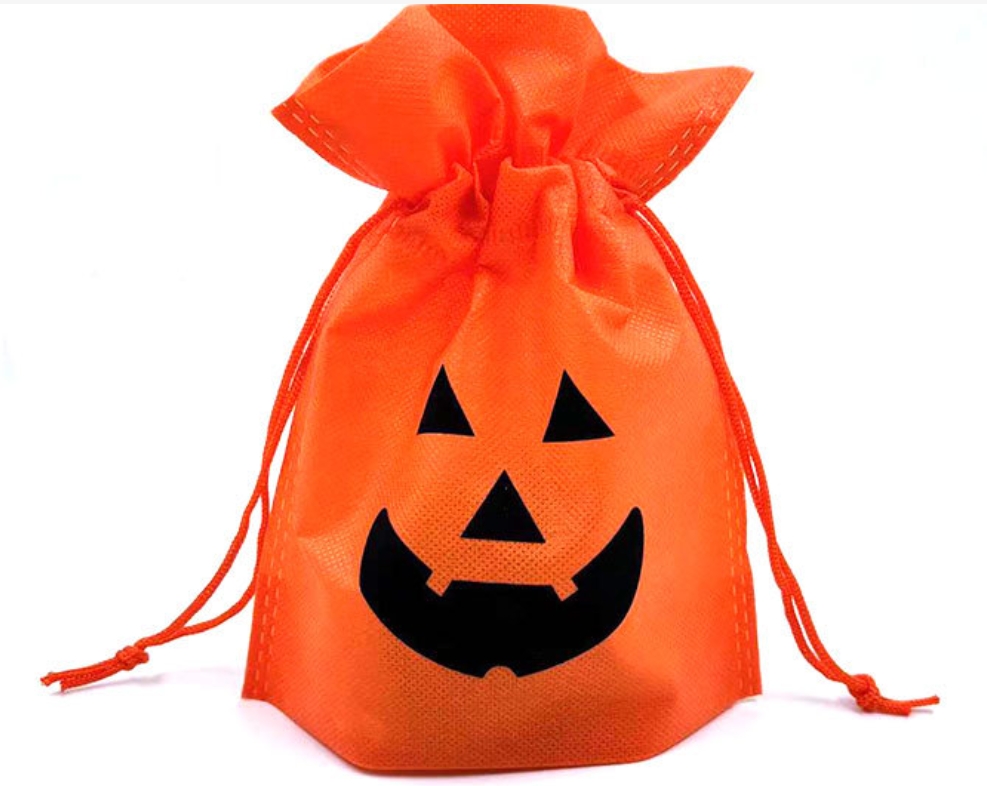 10/15/20/25Pcs Pumpkin Drawstring Bags Halloween Pumpkin Bags with ...