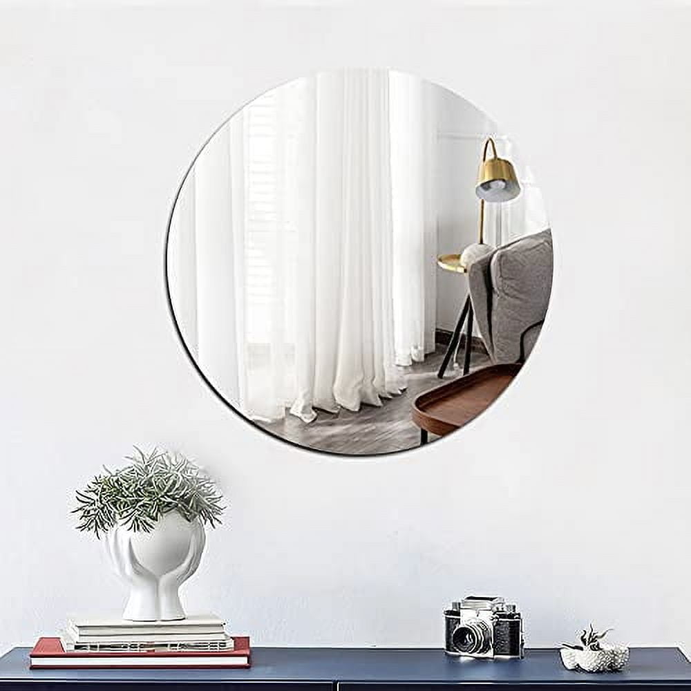 10 15 20 30cm Round Elliptic Acrylic Wall Mirror Plexiglass Big Large ...