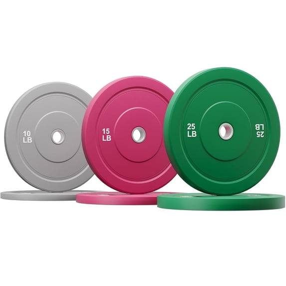 10/15/25 lb Colored Bumper Weight Plates Olympic Weight Plate Set ...