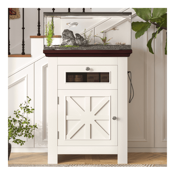 10-15 Gallon Fish Stand, Aquarium Stand with Power Outlets, 198LBS ...